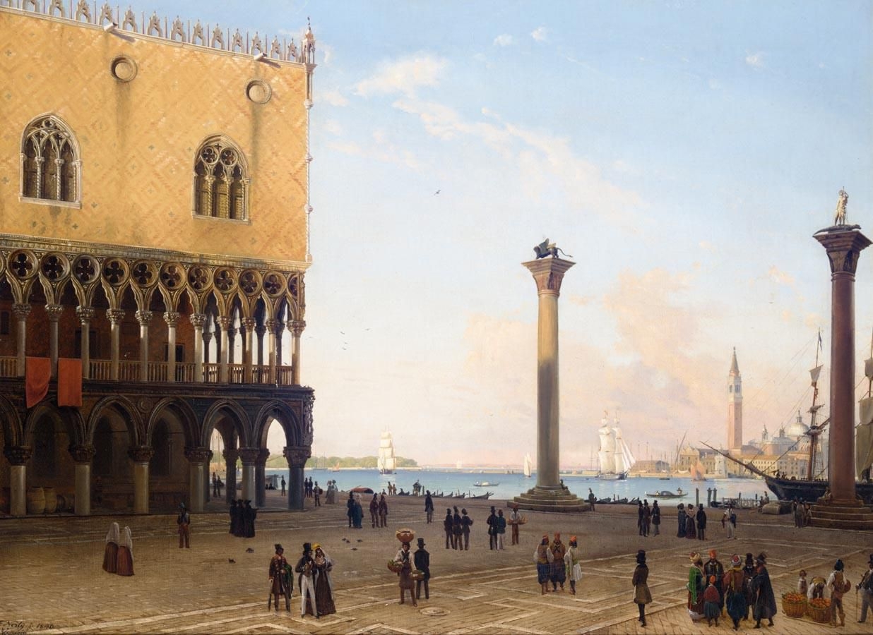 Friedrich Nerly | VIEW FROM ST MARK'S SQUARE TOWARDS SAN GIORGIO ...