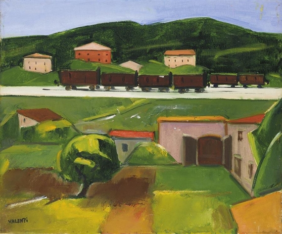 Italo Valenti | TRENI MERCI A SESTRI LEVANTE | MutualArt