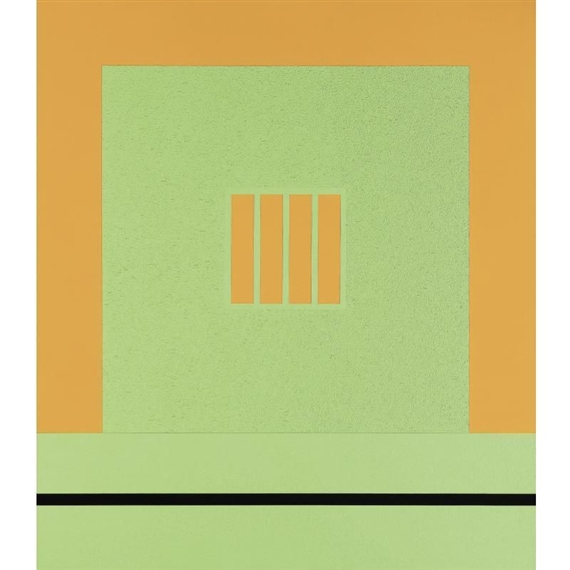 Peter Halley | PRISON WITH UNDERGROUND CONDUIT (1986) | MutualArt