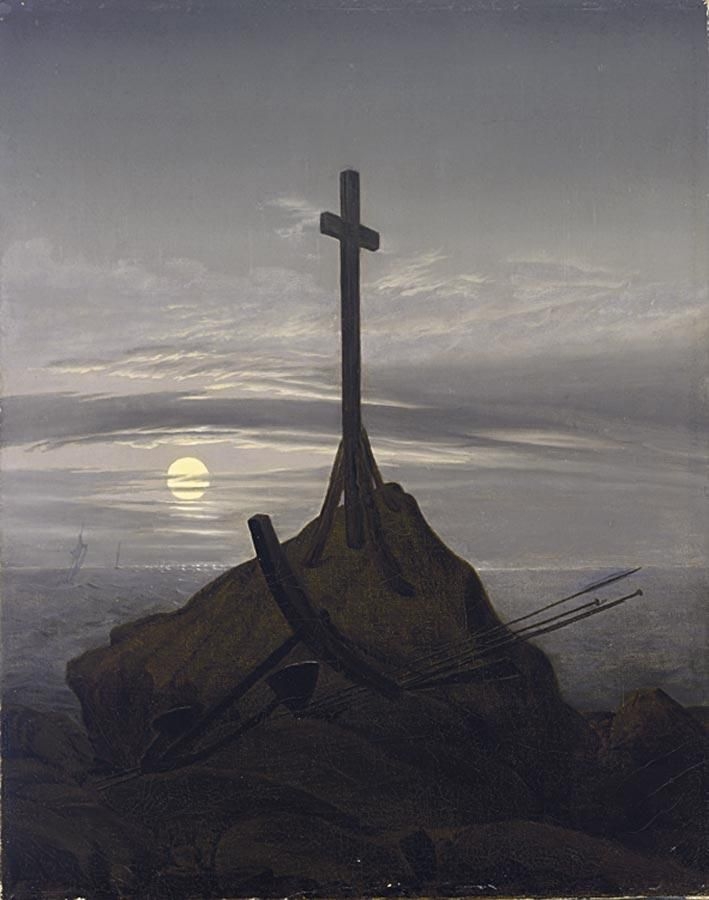 Caspar David Friedrich | CROSS ON THE BALTIC SEA, 1815 COMPOSITION ...