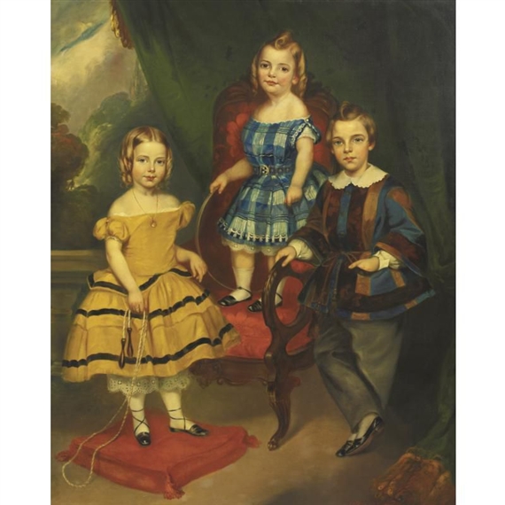 John L. Harding | PORTRAIT OF THREE CHILDREN | MutualArt