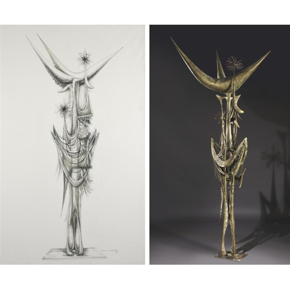 Theodore Roszak | INVOCATION, VARIATION #3, AND DRAWING FOR INVOCATION ...