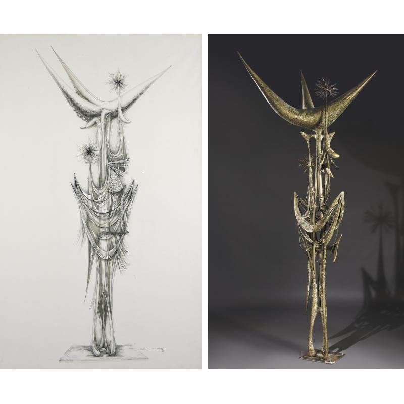 Theodore Roszak | INVOCATION, VARIATION #3, AND DRAWING FOR INVOCATION ...