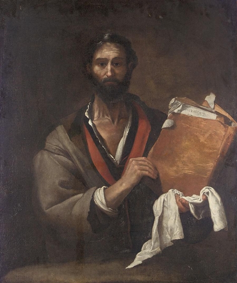 Jusepe de Ribera | A PHILOSOPHER HOLDING A BOOK | MutualArt