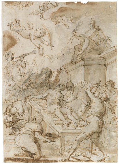 Giovanni Andrea Carlone | IL MARTIRIO DI SAN LORENZO | MutualArt