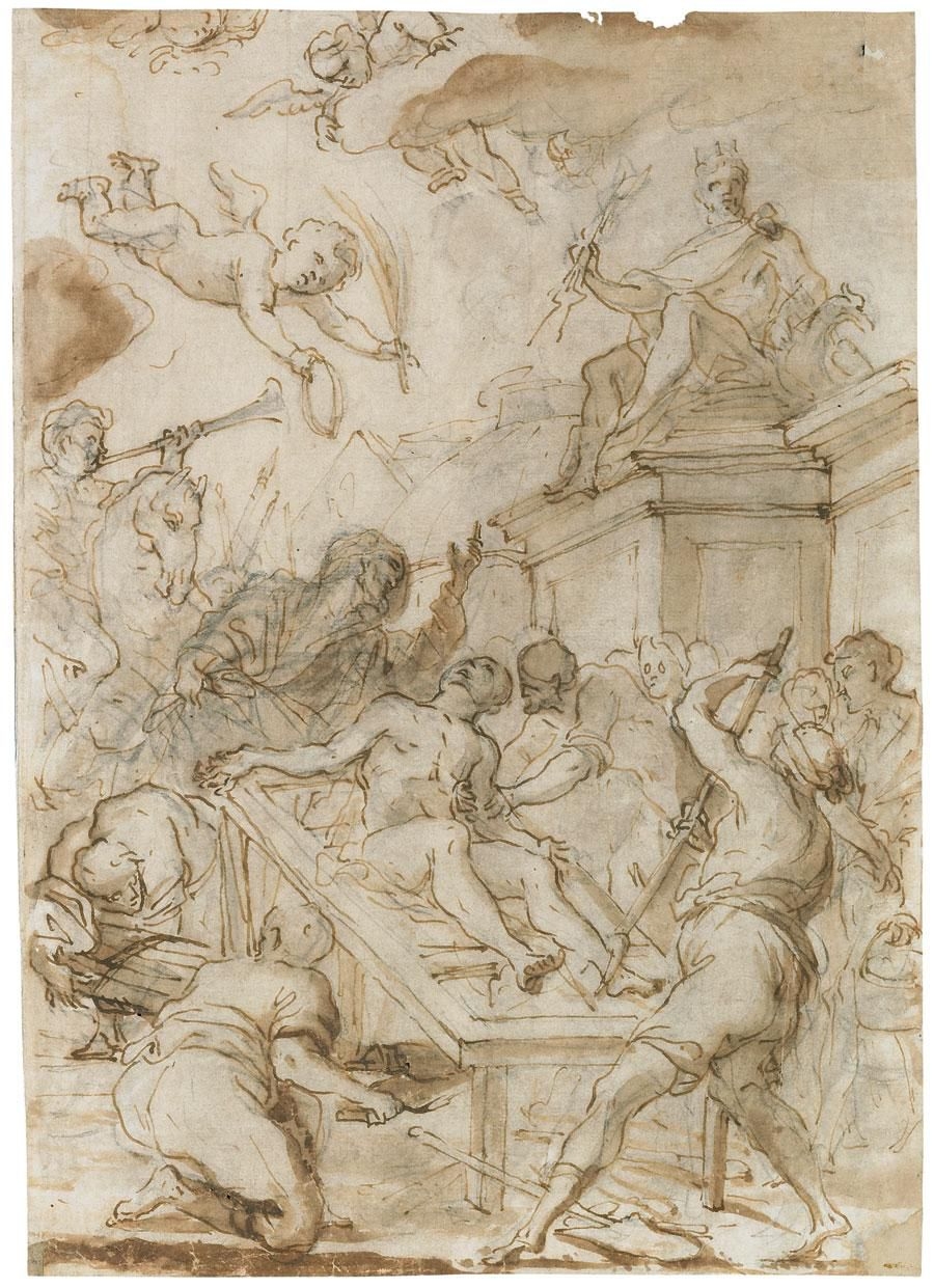 Giovanni Andrea Carlone | IL MARTIRIO DI SAN LORENZO | MutualArt