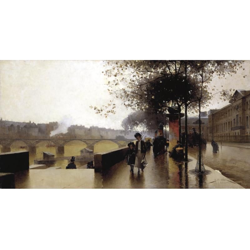Henri Gaston Darien | les quais du louvre | MutualArt