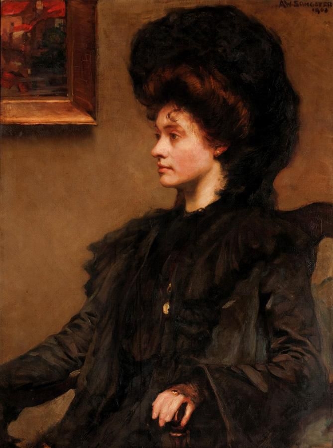 Alfred Sangster | Portrait of Ethel Cooper, Daughter of the late John ...