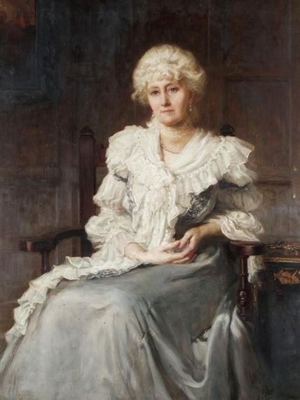 Hugh Goldwin Riviere | Portrait of Lady Constance Walpole, Wife of Sir ...