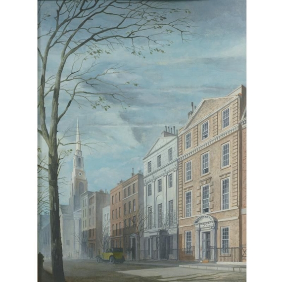 Felix Kelly | STREET SCENE (EAST 80TH STREET BETWEEN PARK AVENUE AND ...