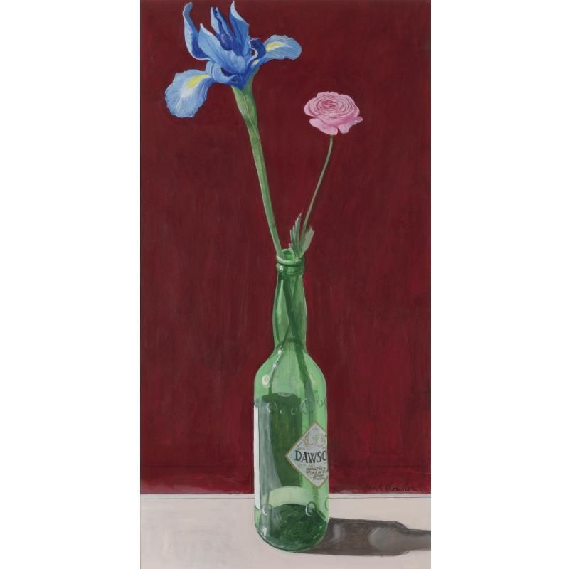 Paul Wonner | Study for still life with flowers in a whisky bottle ...