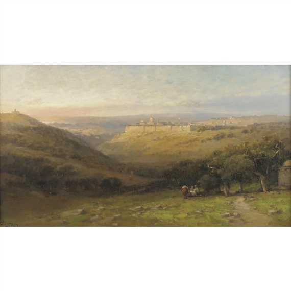 Andrew Melrose | Landscape with view of Jerusalem | MutualArt