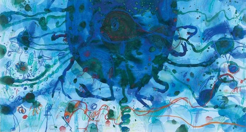 John Olsen | FROG IN THE RAIN | MutualArt