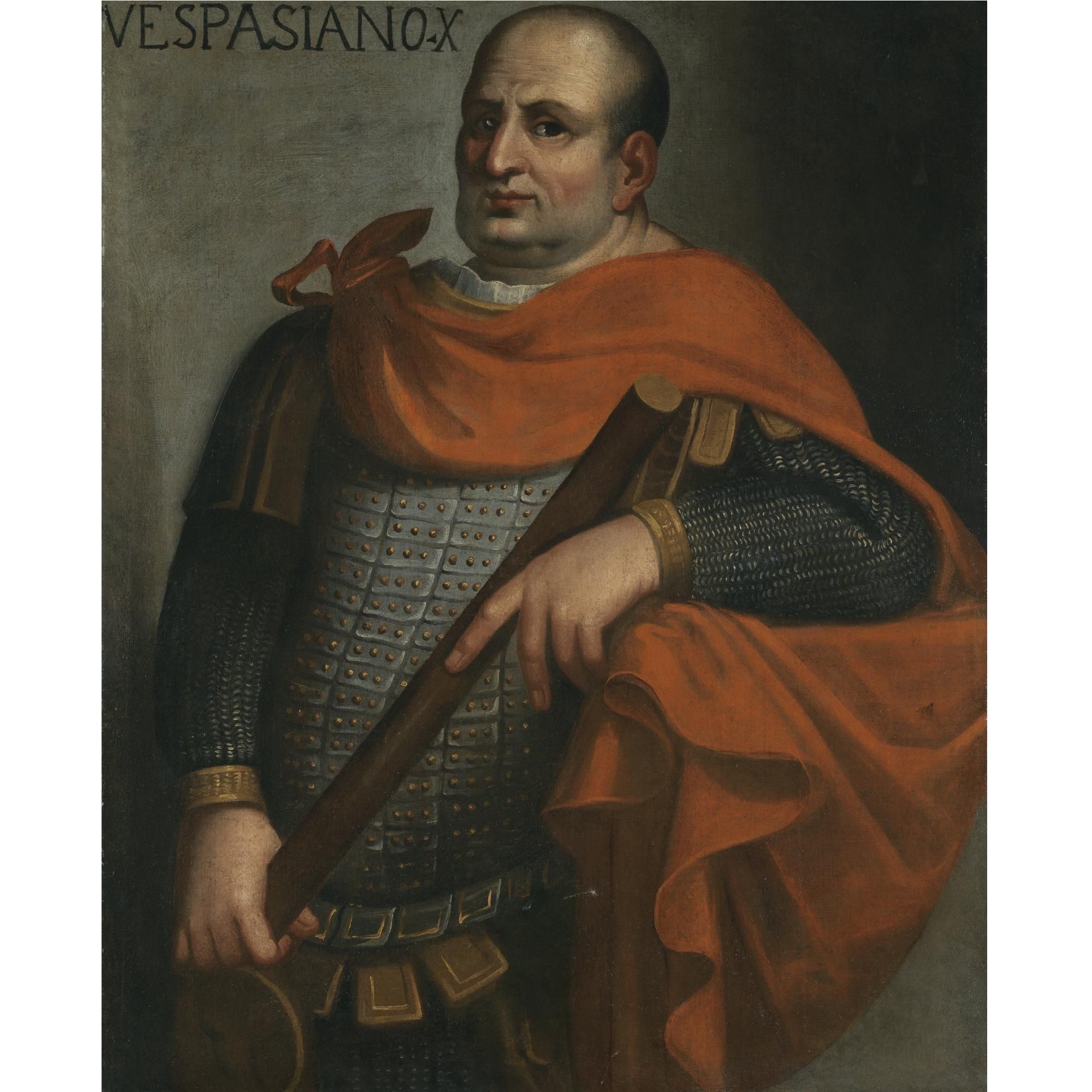 Bernardino Campi | Portrait of the Emperor Vespasian, three-quarter ...