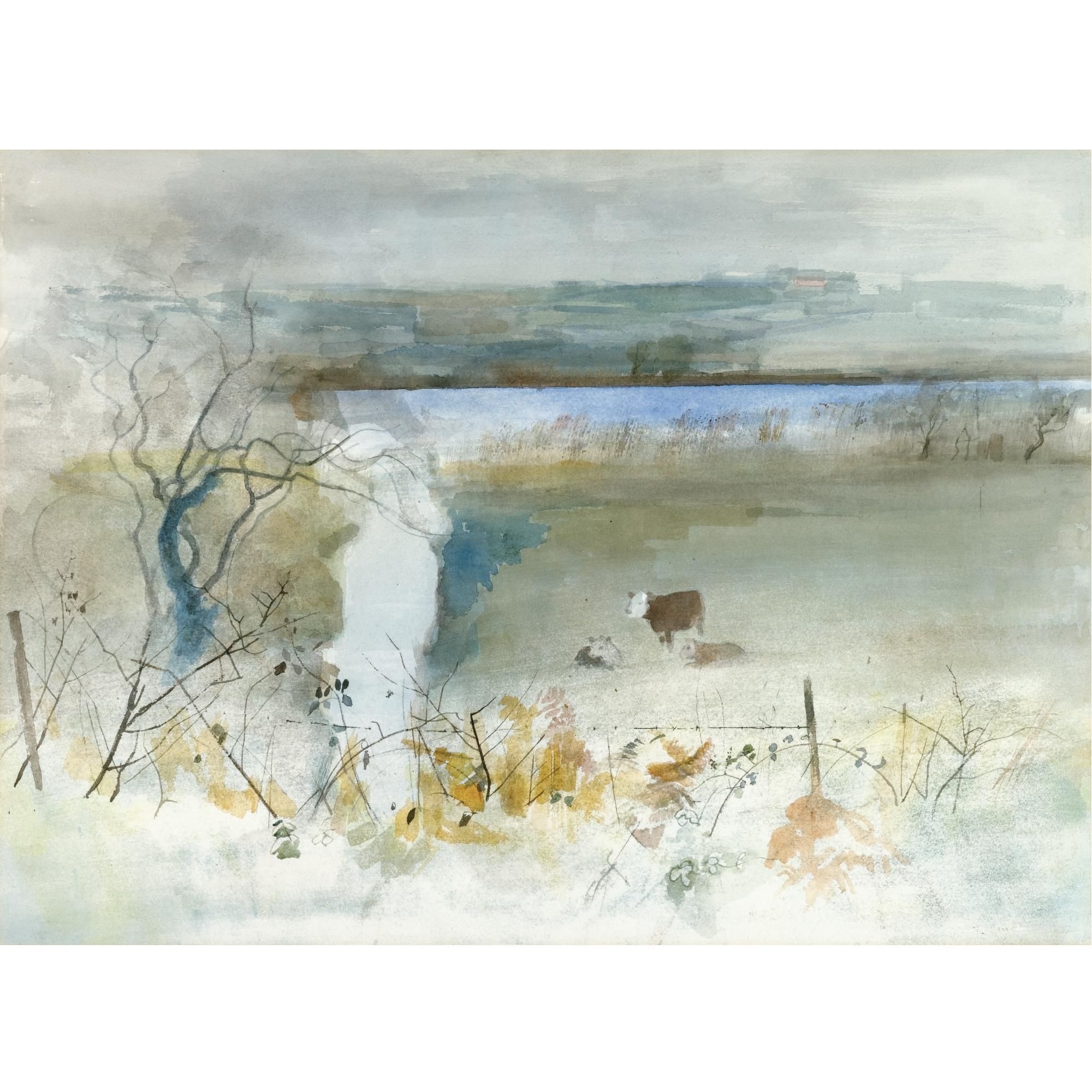 Thomas Carr | Lough Neagh Landscape with Cows | MutualArt