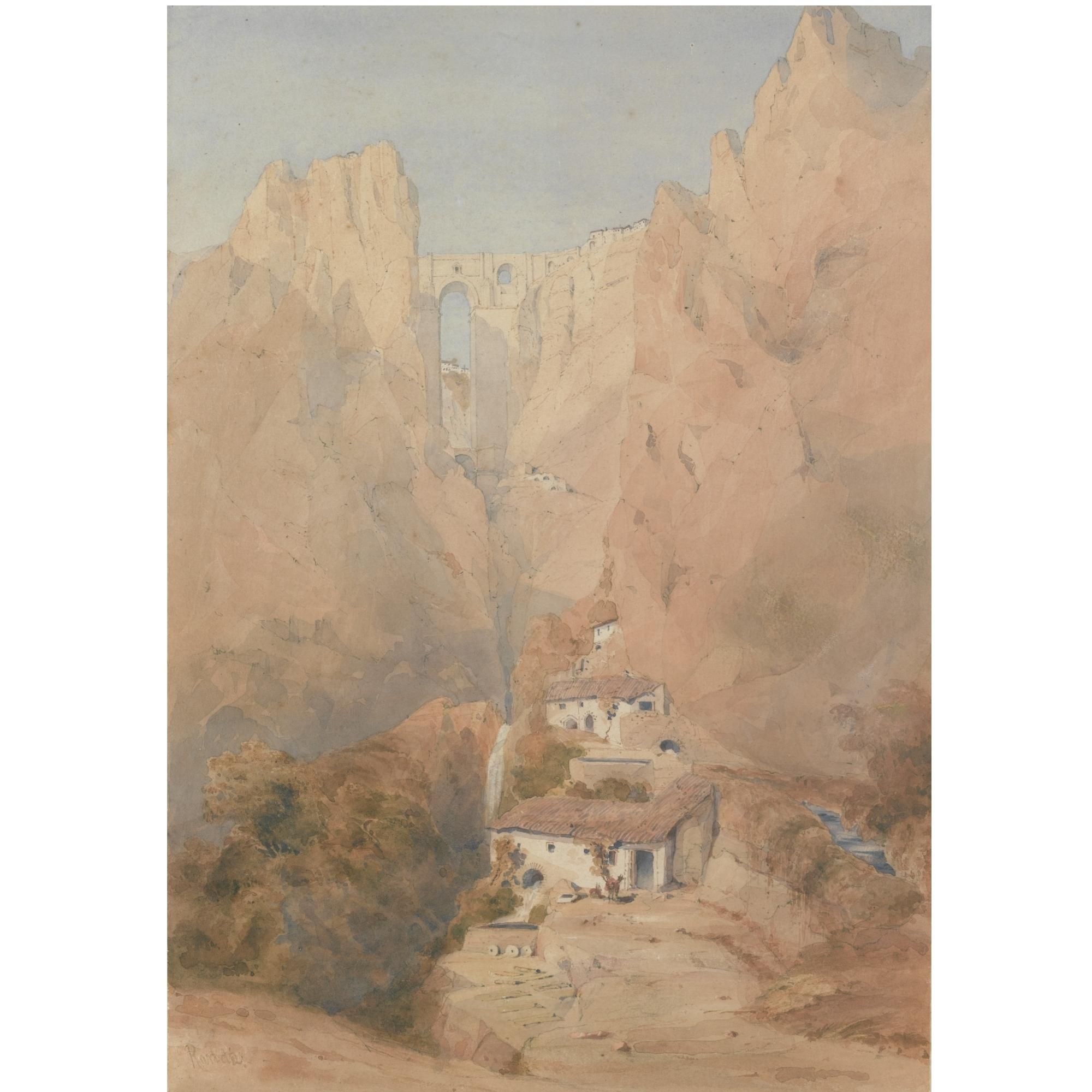 David Roberts | View of The Puente Nuevo, Ronda, Spain | MutualArt