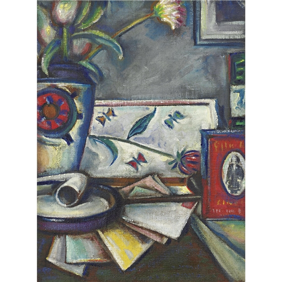 Preston Dickinson | Still Life with Pipe and Letters (Circa 1921 ...