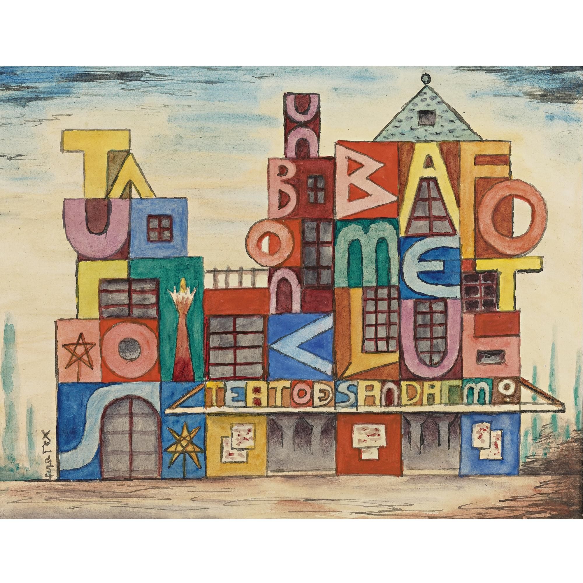 Alejandro Xul Solar | Proyecto Ciudad (1954) | MutualArt
