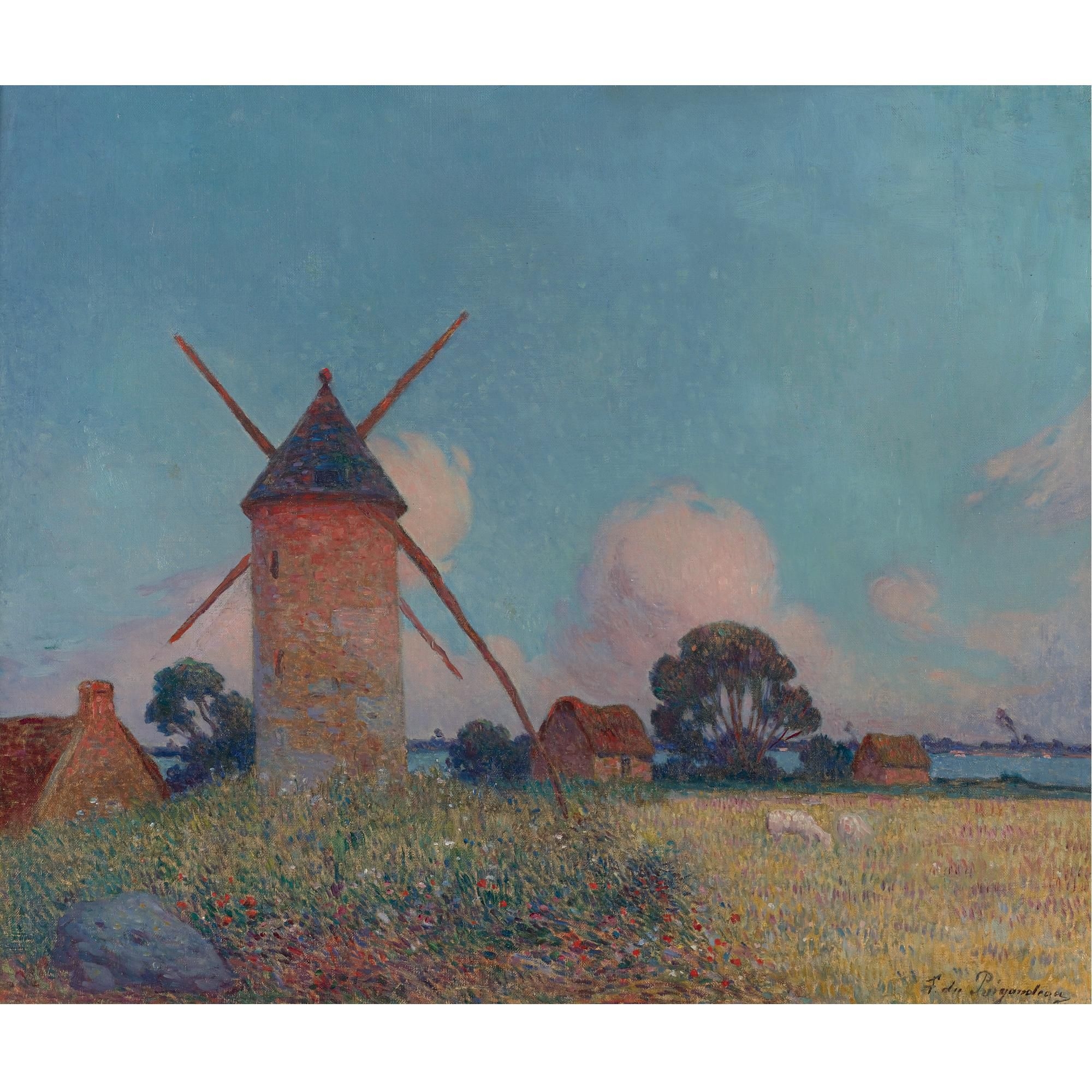 Fernand Loyen de Puigaudeau | Moulin à vent dans un paysage | MutualArt