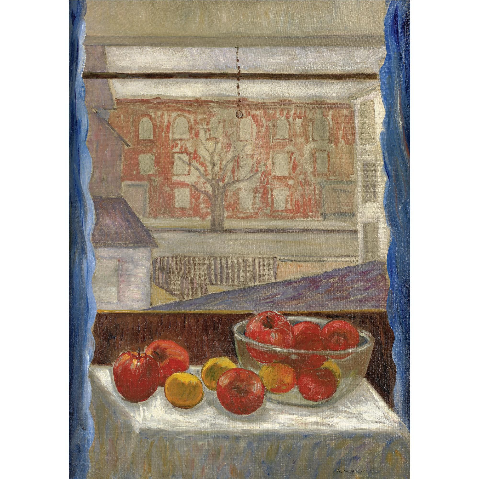 Abraham Walkowitz | Window with Still Life (Circa 1992) | MutualArt