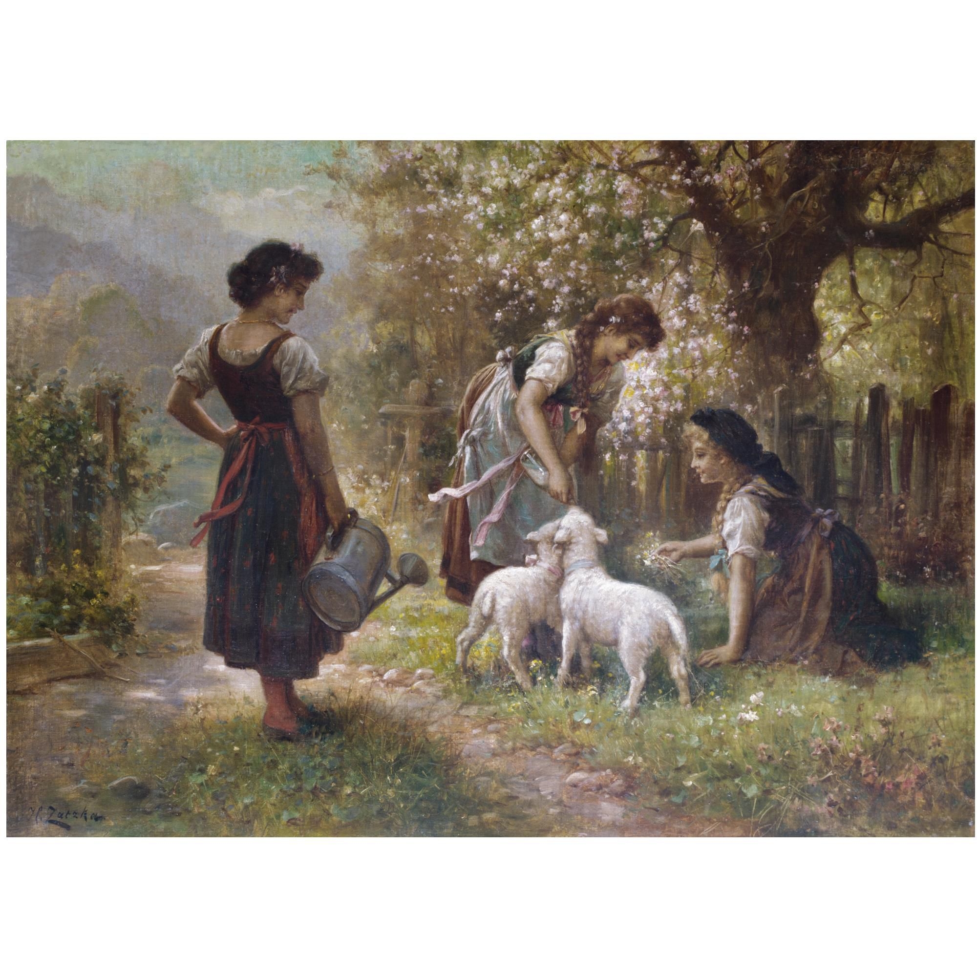 Hans Zatzka | happy spring time | MutualArt