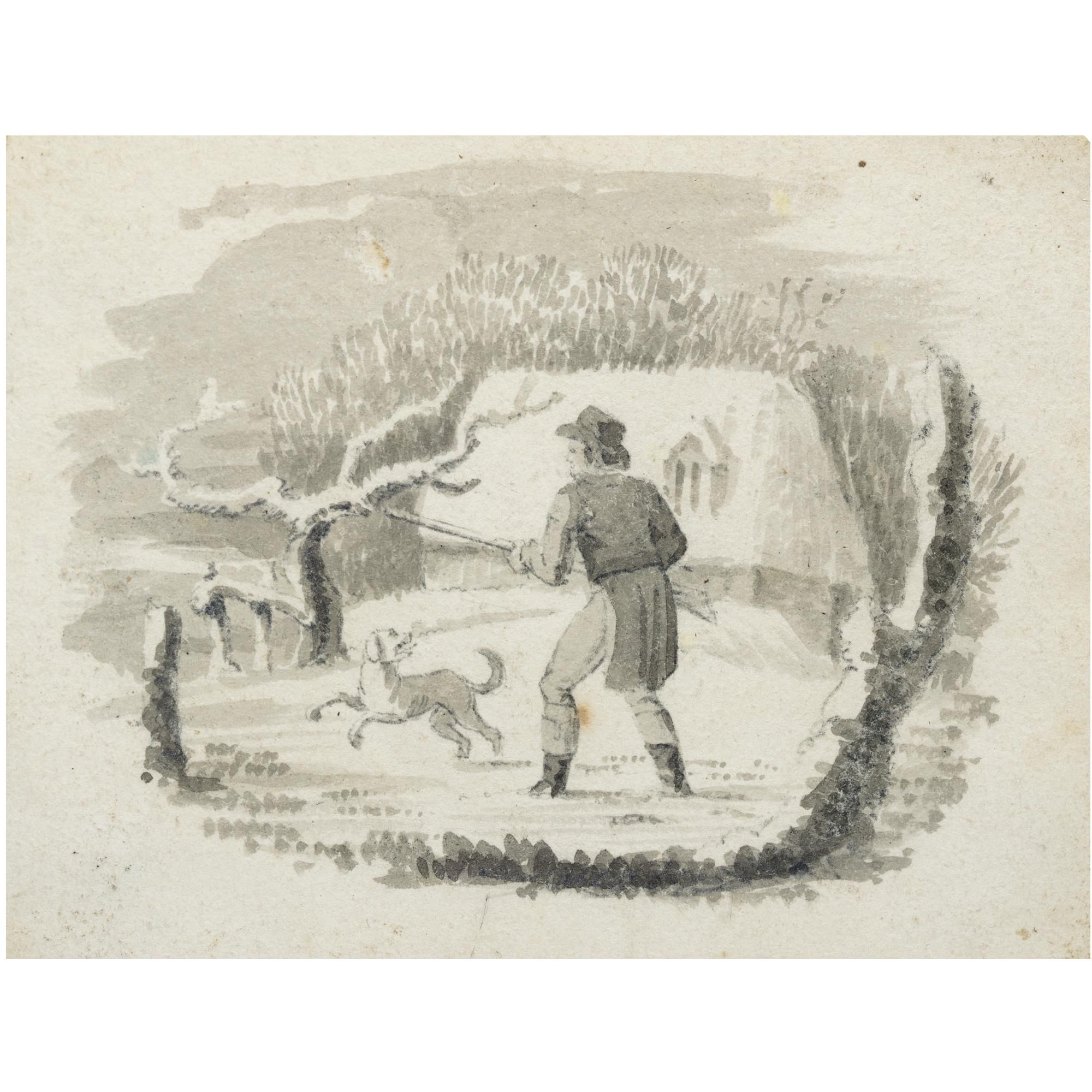 Thomas Bewick | A huntsman with his Dog | MutualArt