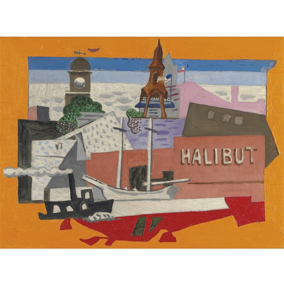 Stuart Davis | The Tug Boat (Gloucester, Mass.) (1922) | MutualArt