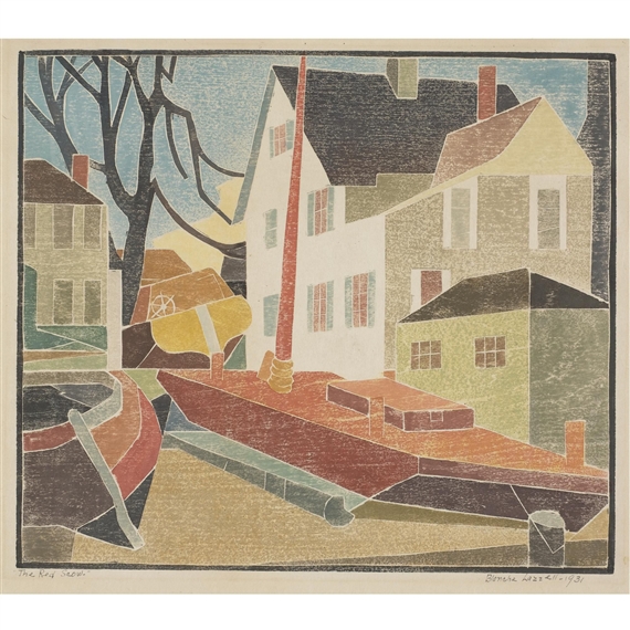 Blanche Lazzell | The Red Scow (see shapiro checklist 57) | MutualArt