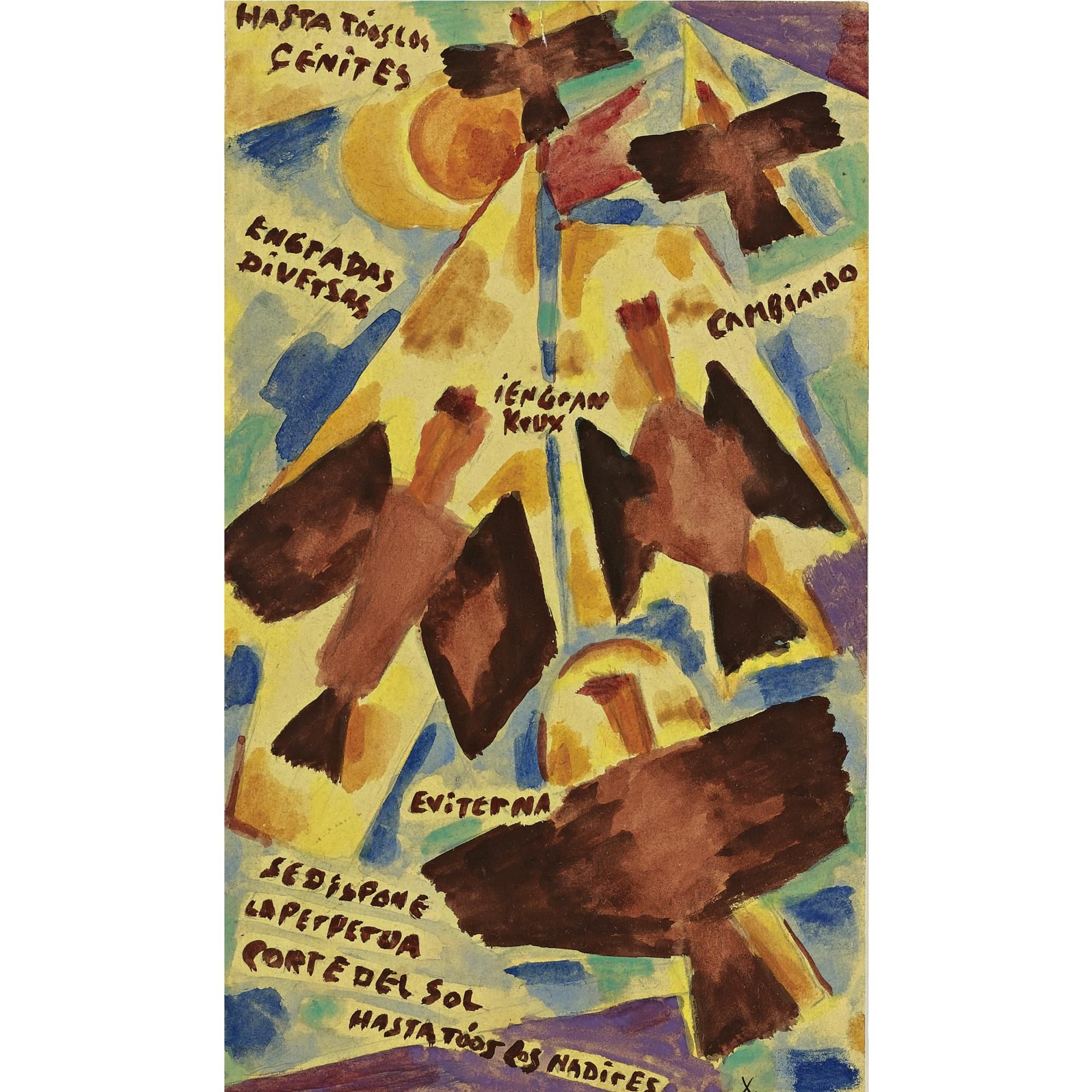 Alejandro Xul Solar | Hasta todos los cenites (Circa 1917) | MutualArt