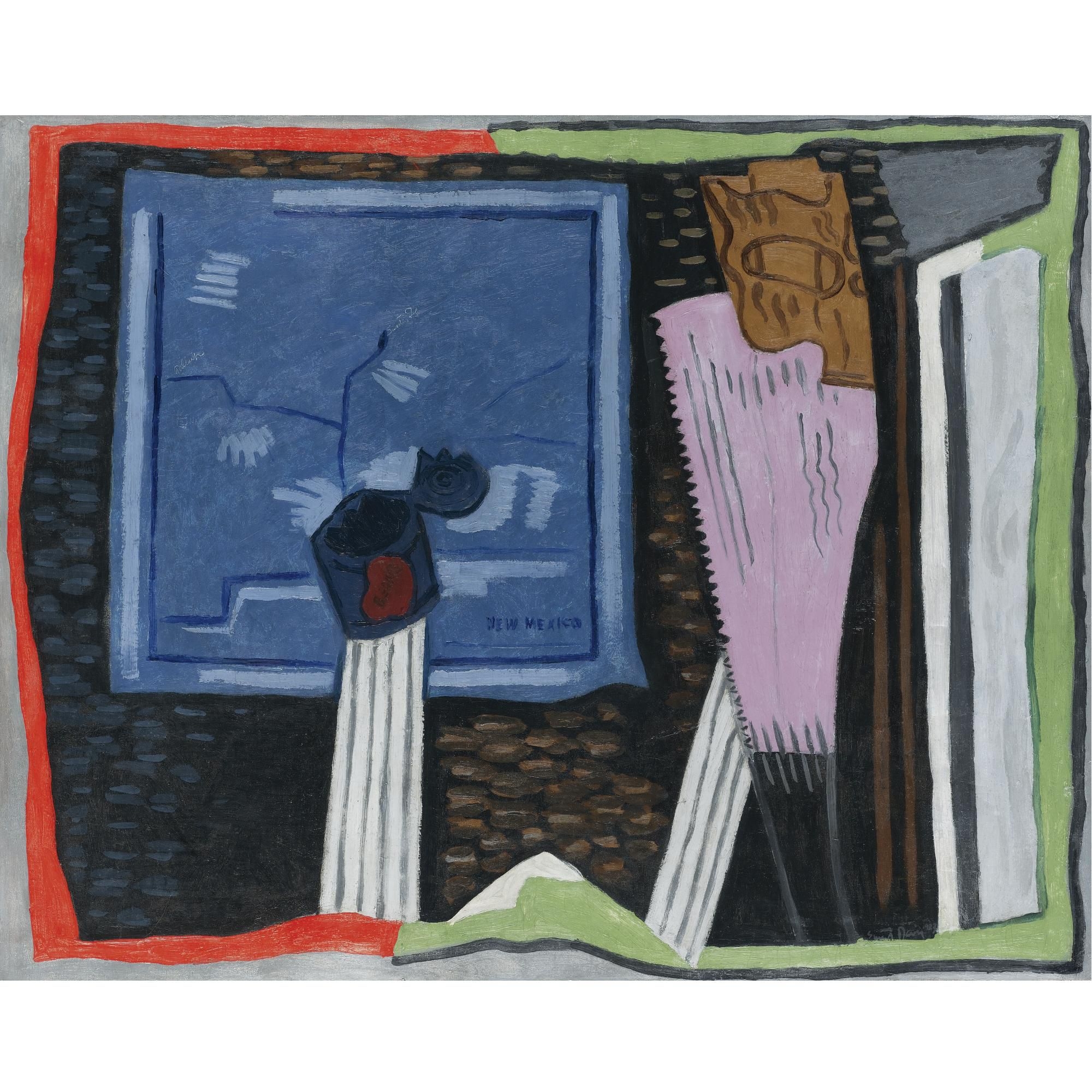 Stuart Davis | Still Life with Map, New Mexico | MutualArt