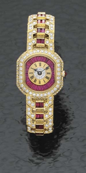 Daniel Roth | A Diamond and Ruby Wristwatch | MutualArt