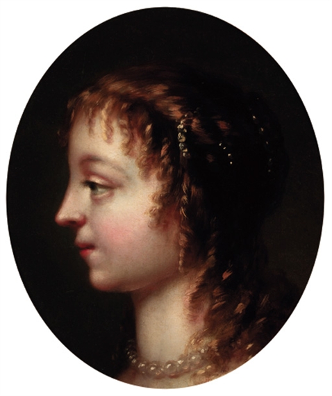 Mary Beale | Portrait of a young lady, head-and-shoulders, in profile ...