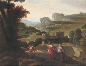 Nicolas Poussin | An Arcardian landscape with figures dancing | MutualArt