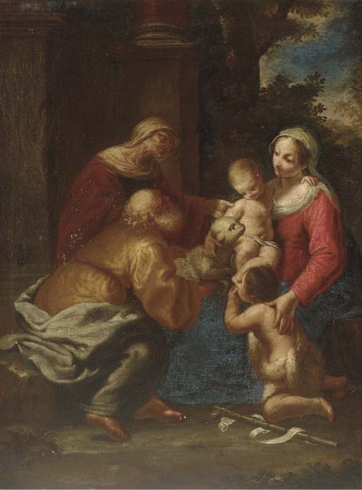 Giuseppe Maria Crespi | The Holy Family with Saint Elizabeth and the ...
