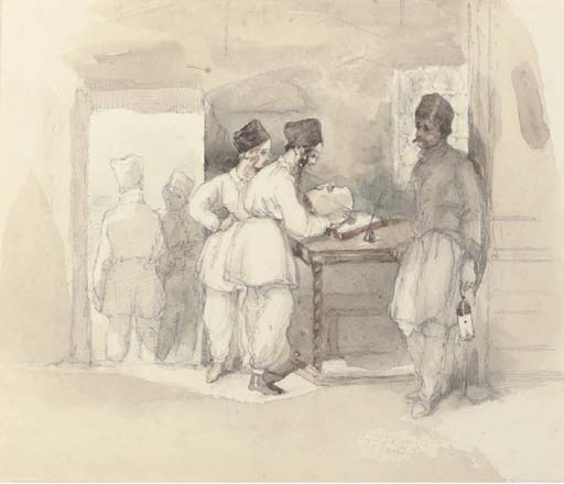 William Simpson | Cossacks signing the register | MutualArt