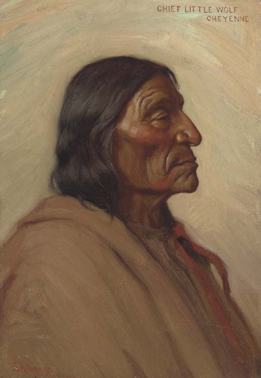 Joseph Henry Sharp | Chief Little Wolf, Cheyenne | MutualArt