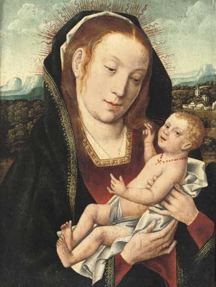 Jan Provoost | The Virgin and Child in an extensive wooded landscape ...