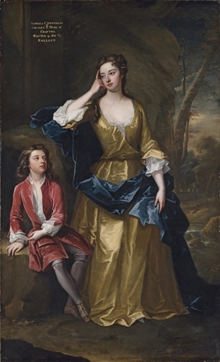Godfrey Kneller | Portrait of Isabella, Duchess of Grafton (c. 1688-1723) and her son Charles ...