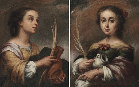 Bartolomé Estebán‏ Murillo | Saint Justa; and Saint Rufina | MutualArt