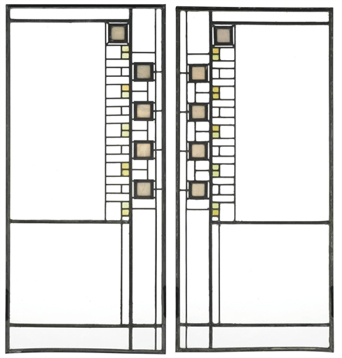 Frank Lloyd Wright | Two Leaded Glass Windows from the Avery Coonley ...