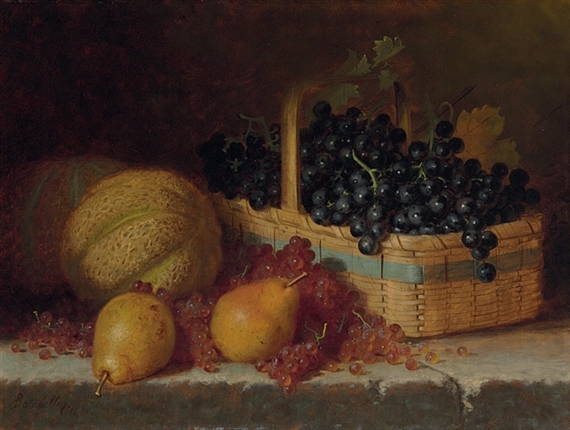 Frederick Stone Batcheller | Grapes in a Basket (1880) | MutualArt