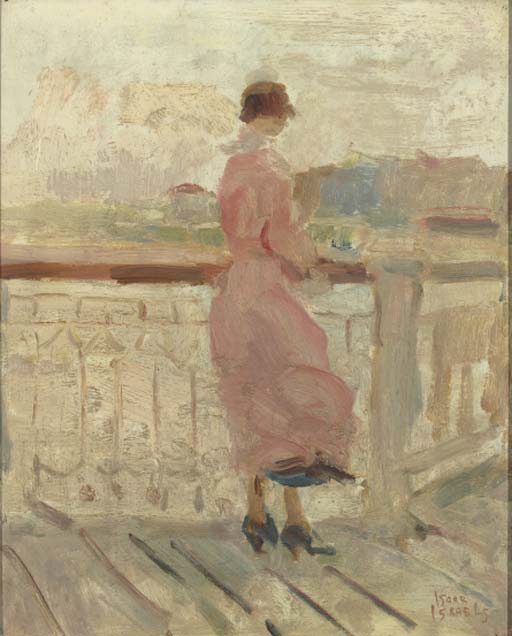 Isaac Israëls | Sophie de Vries with a red medaillon | MutualArt