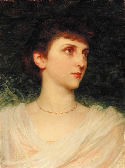 Francis Bernard Dicksee | Portrait of Maude Moore, head-and-shoulders ...