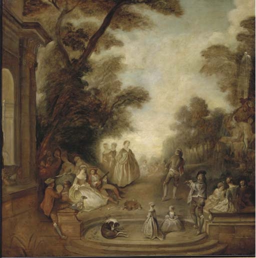 Jean-Antoine Watteau | A merry company in a park landscape (1922 ...