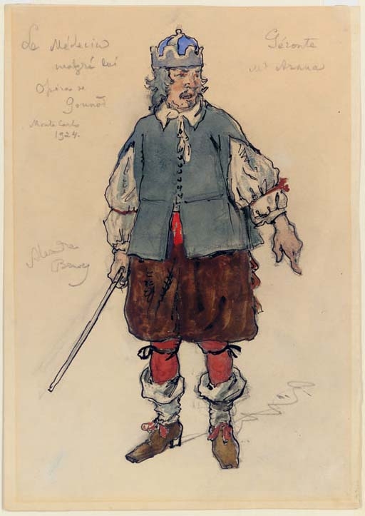Alexandre Nikolaïevitch Benois | Costume for Géronte in The Doctor ...