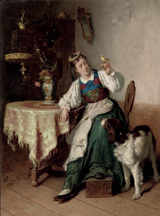 Théodore Gérard | Writing to a loved one (1882) | MutualArt