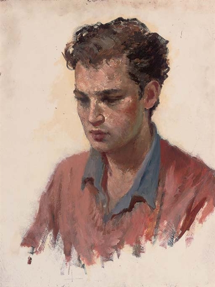 Edward Brian Seago | Portrait of Jeremy Spenser (b.1937), bust-length ...
