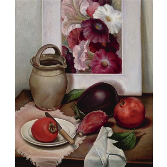Edna Reindel | STILL LIFE WITH EARTHENWARE JUG | MutualArt