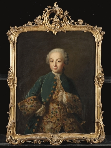 French School, 18th Century | Portrait de jeune homme à mi-corps en ...