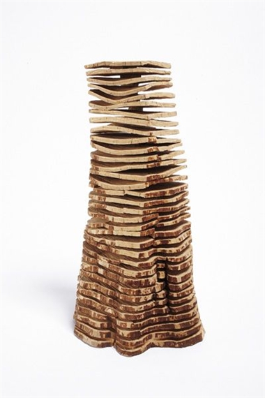 David Nash | Birch Crack and Warp Column (1999) | MutualArt